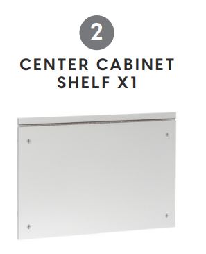 MIL-GRCY (2) Center Cabinet Shelf – Milliard Parts