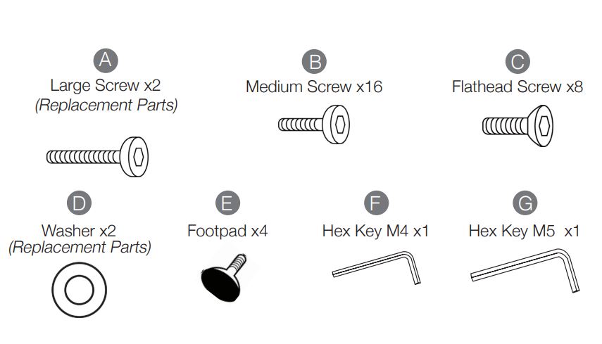 MIL-TBLE-L (A-G) Full Hardware Set – Milliard Parts