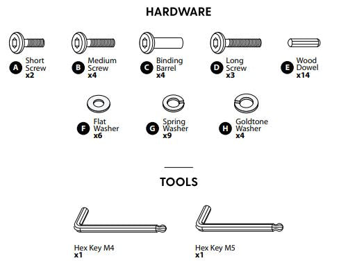 MIL-CHAIR-A (A-H) Full Hardware Set – Milliard Parts