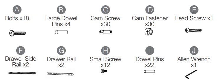 MIL-DSK-1 (A-J) Full Hardware Set – Milliard Parts
